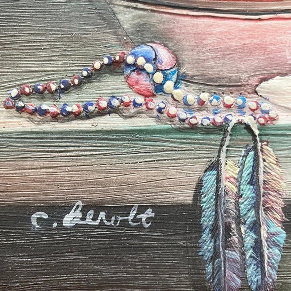 C. Benolt | Art | Vintage Native American Pottery Beadwork Quillwork ...